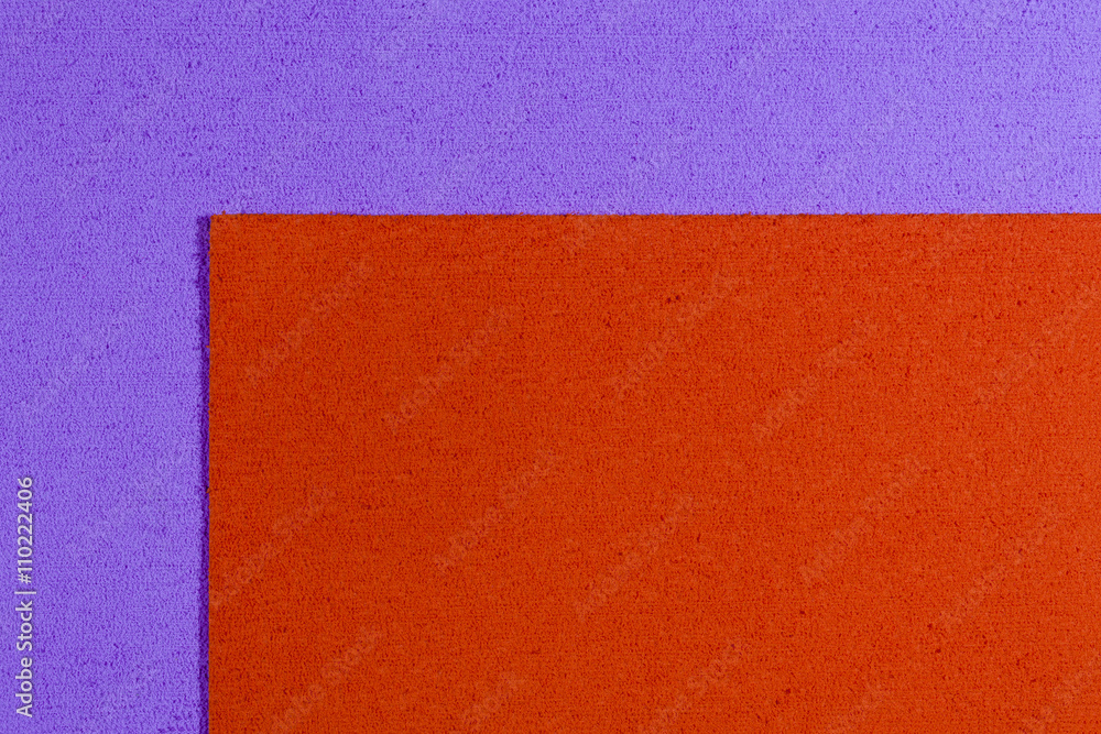 Eva foam ethylene vinyl acetate orange surface on light purple sponge ...