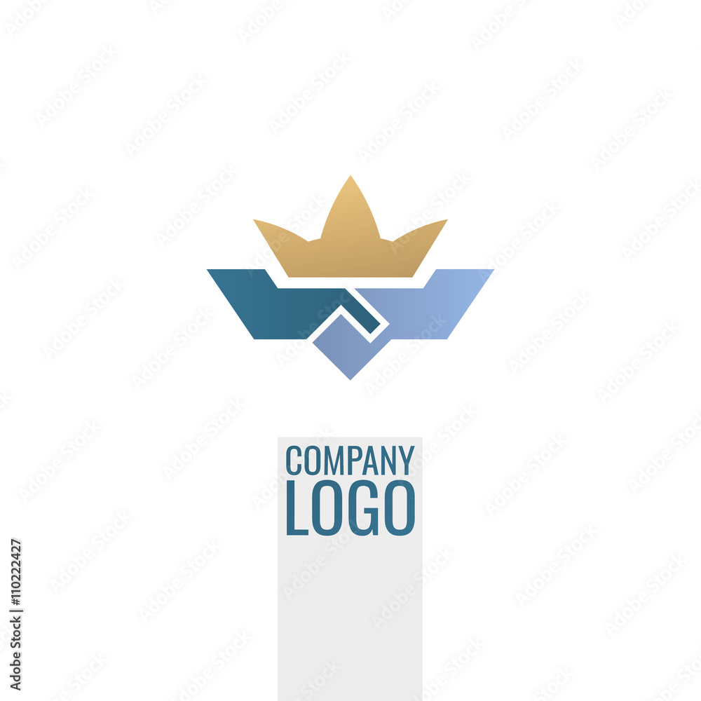Abstract Handshake Logo