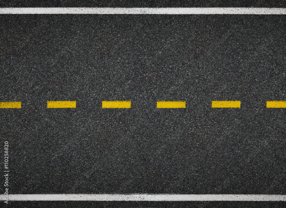 Road top view. Asphalt highway line marks. Stock Illustration | Adobe Stock