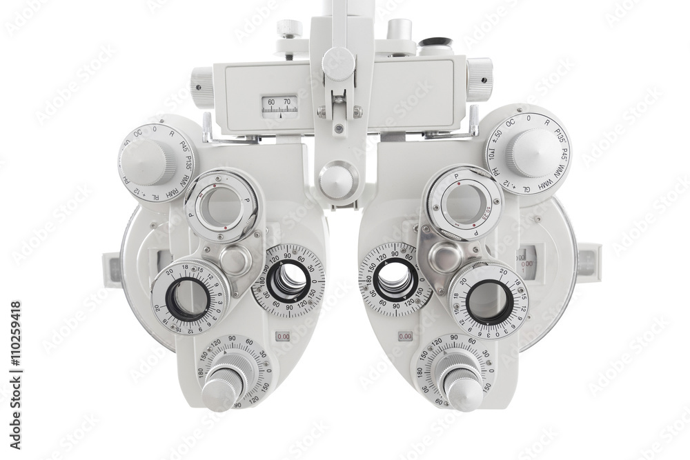 Phoropter, ophthalmic testing device machine Stock Photo | Adobe Stock