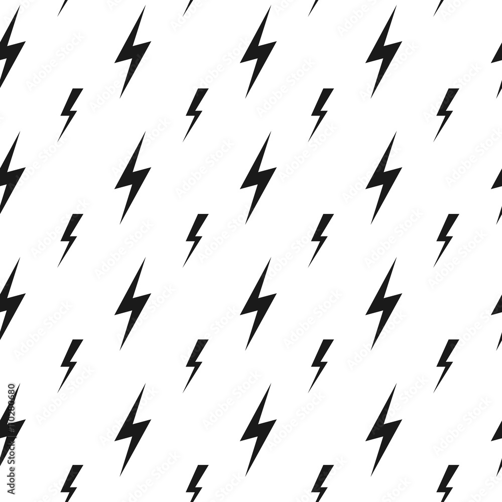 Lightning bolts, thunderbolts vector seamless pattern. Thunder bolt ... Lightning bolts, thunderbolts vector seamless pattern. Thunder bolt ...