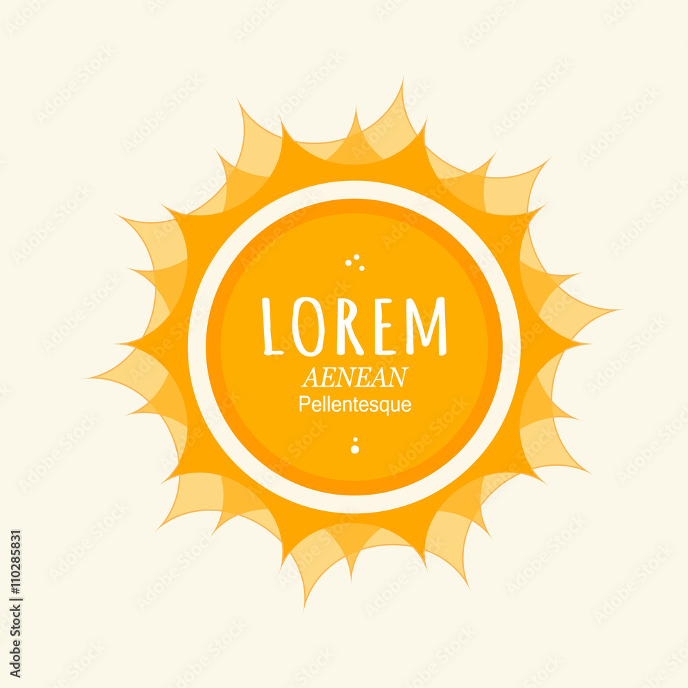 Vector sun circle frame. Sun shape flame. Stock Vector | Adobe Stock