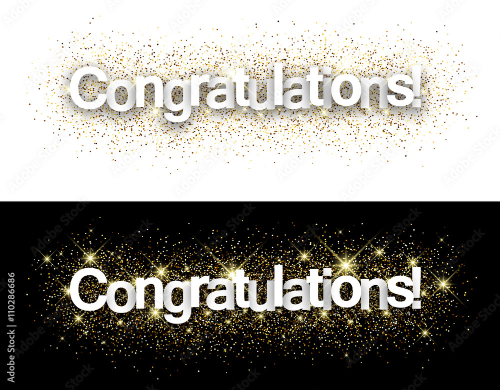 Congratulations paper banners. Stock Vector | Adobe Stock