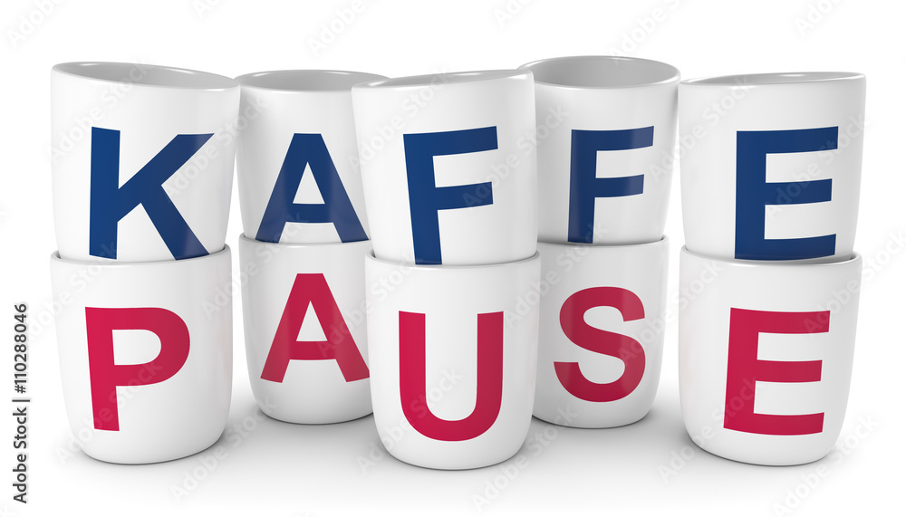 Jeder braucht mal eine Kaffee Pause.. ilustración de Stock | Adobe Stock