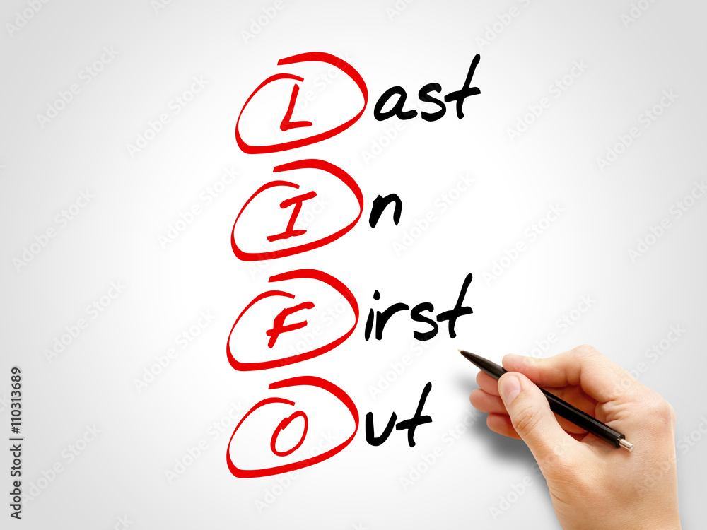 LIFO Last In First Out, acronym business concept Stock Photo | Adobe Stock