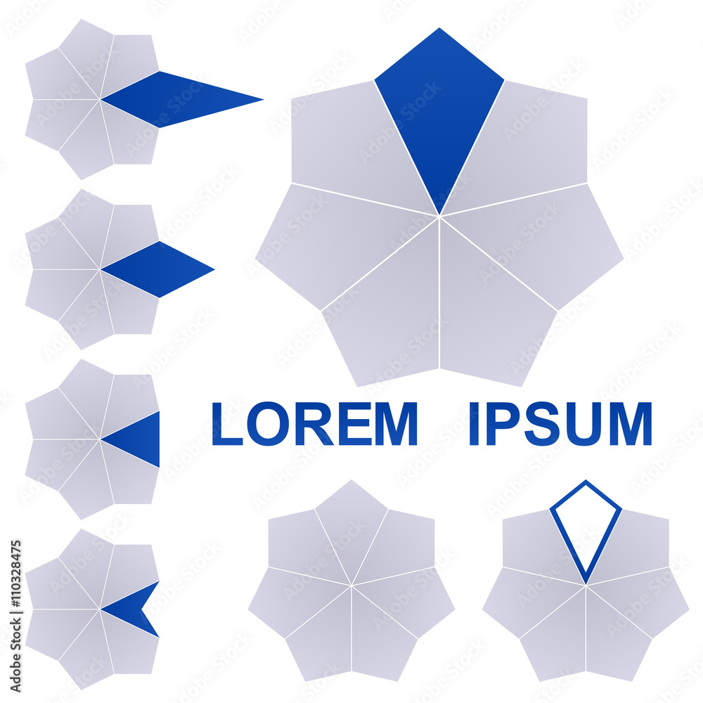 Polygon logo vector set Stock Vector | Adobe Stock