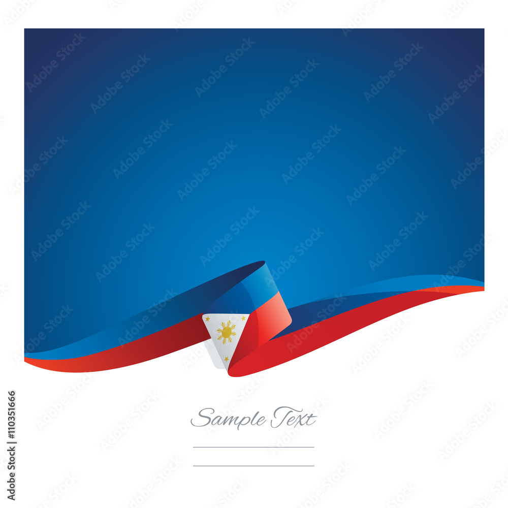 New abstract Philippines flag ribbon Stock Vector | Adobe Stock