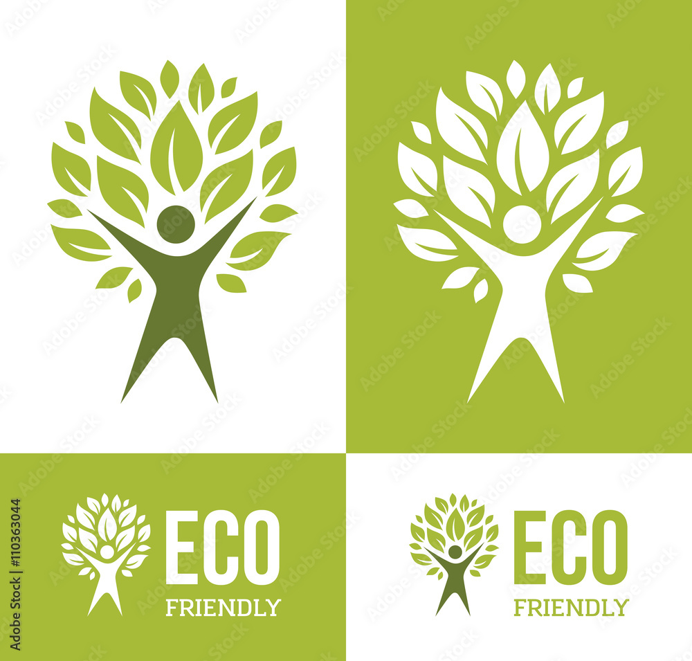 Green Man Tree Stock Vector | Adobe Stock