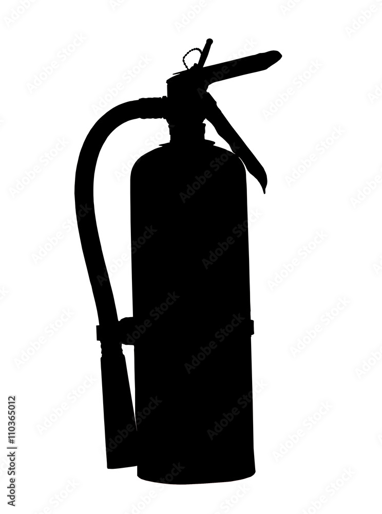 fire extinguisher silhouette isolated Stock Photo | Adobe Stock