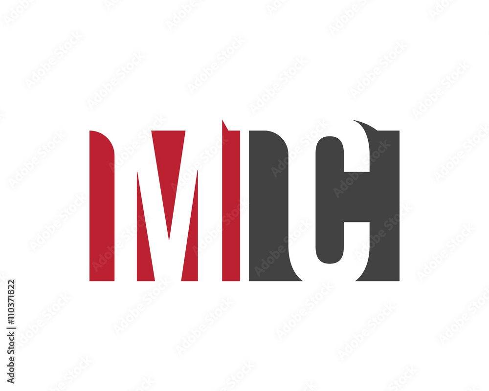 MC red square letter logo for collage, company, center, construction ...