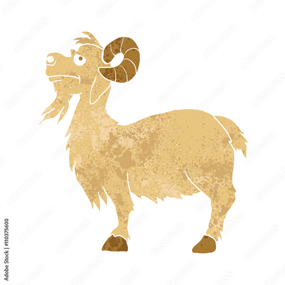 funny Goat cartoon. Stock Vector | Adobe Stock