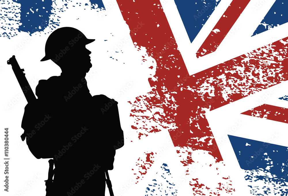 British soldier WWII Stock Vector | Adobe Stock