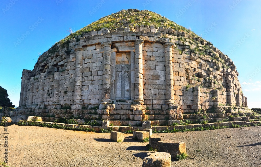 the tomb of old christian pyramid at tipaza algeria Stock Photo | Adobe ...