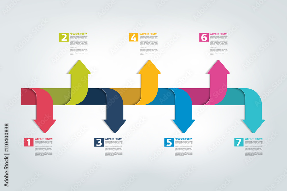 Timeline report, template, chart, scheme, step by step infographic ...