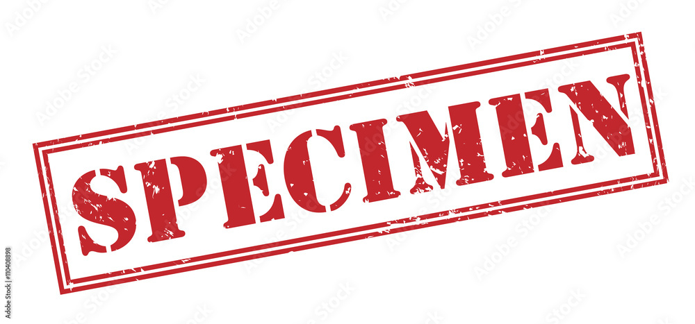 specimen red stamp on white background Stock Illustration | Adobe Stock