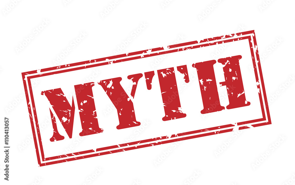 myth red stamp on white background Stock Illustration | Adobe Stock