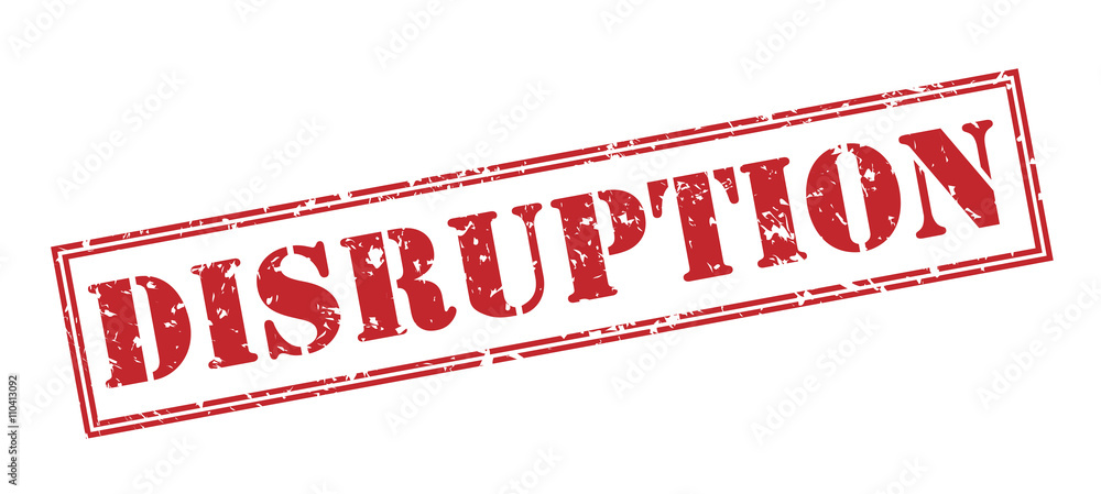 disruption red stamp on white background Stock Illustration | Adobe Stock