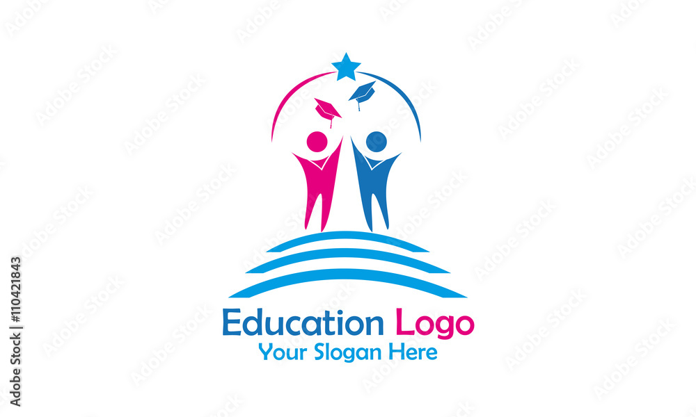 Education Logo Design Stock Vector | Adobe Stock