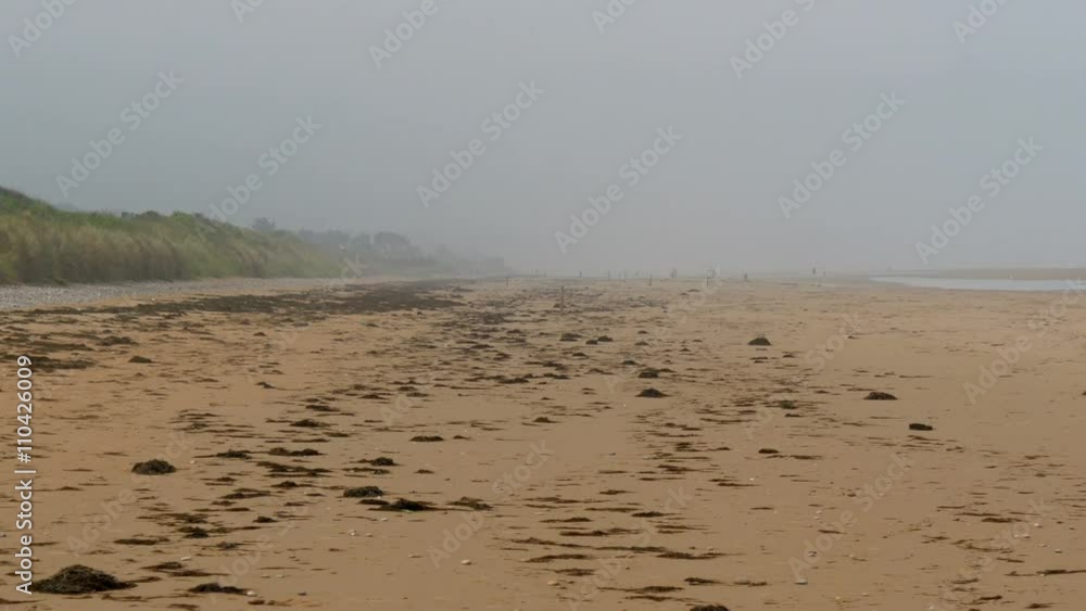Landscape view of the Omaha Beach in France. Omaha Beach was the code ...