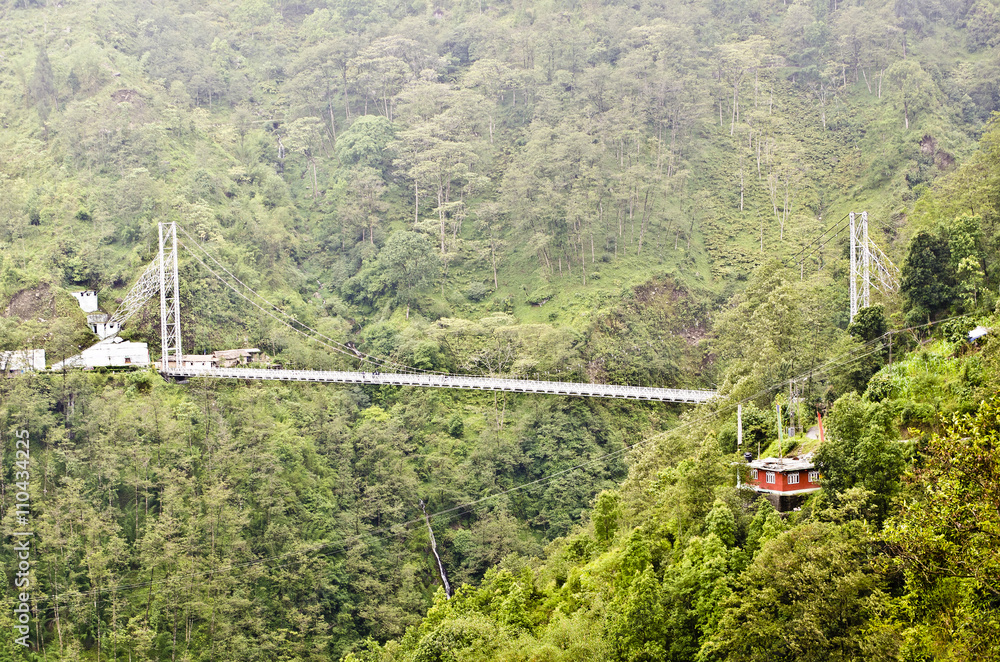 Singshore Bridge at Sikkim India Stock Photo | Adobe Stock