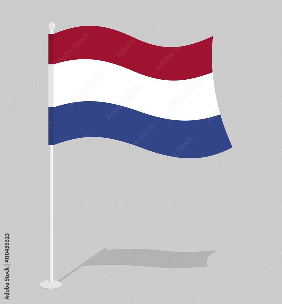 Netherlands flag. Official national symbol of Kingdom of Nether Stock ...