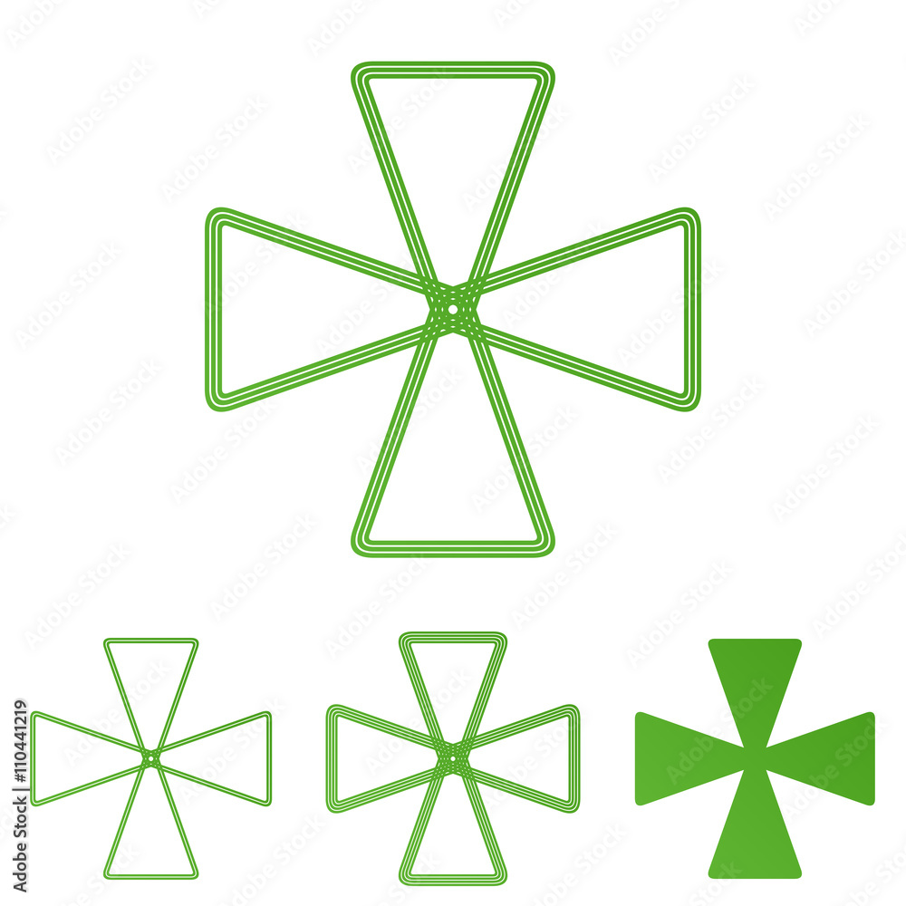 Green line engineering logo design set Stock Vector | Adobe Stock