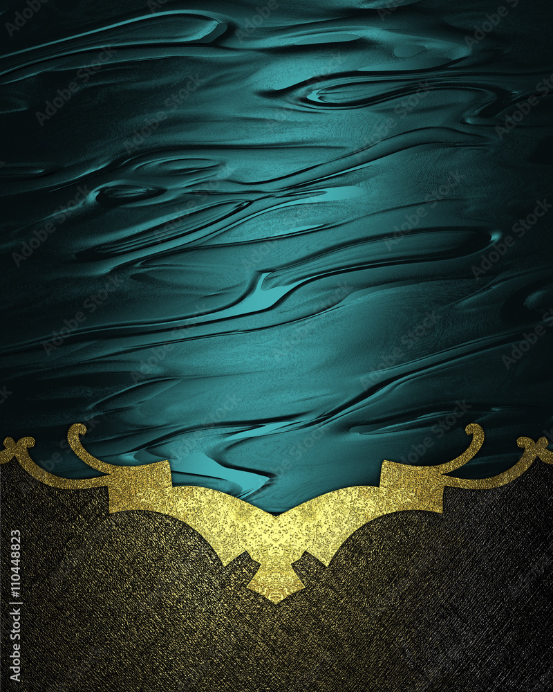 Abstract blue background with a black edge with decoration. Template ...