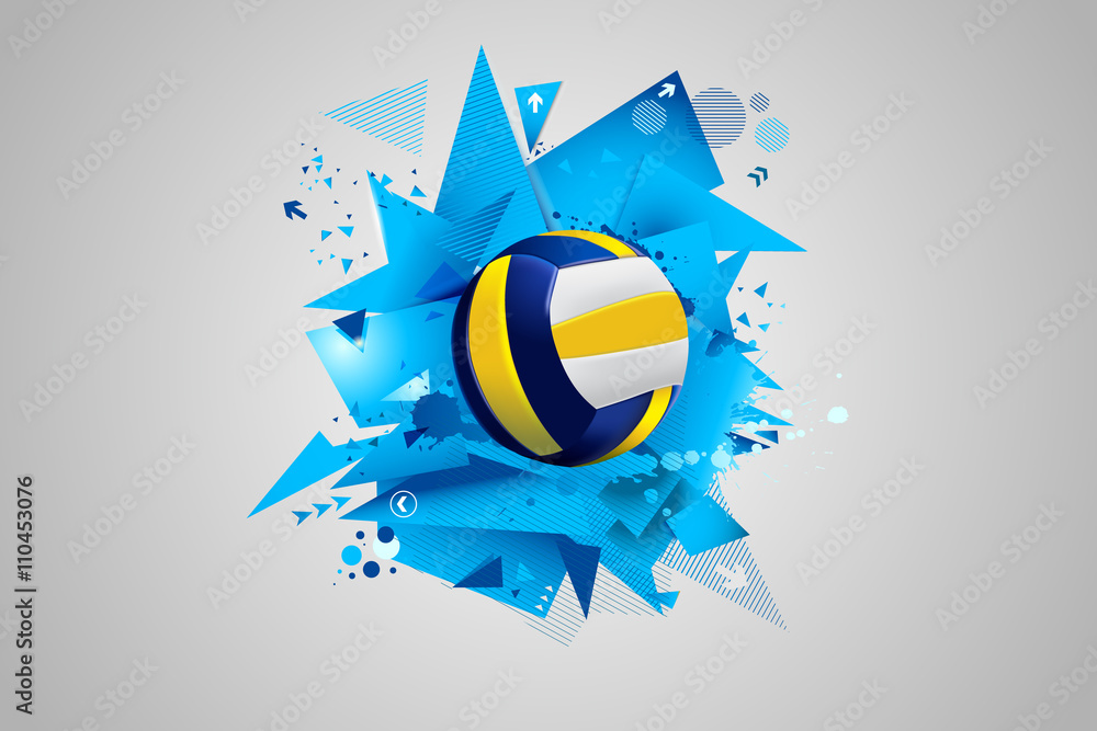 Volleyball abstract Stock Vector | Adobe Stock