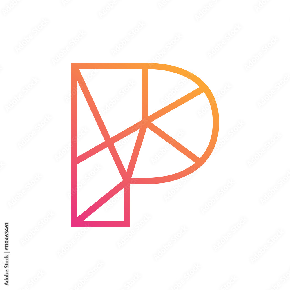 Letter P Symbol Stock Vector | Adobe Stock
