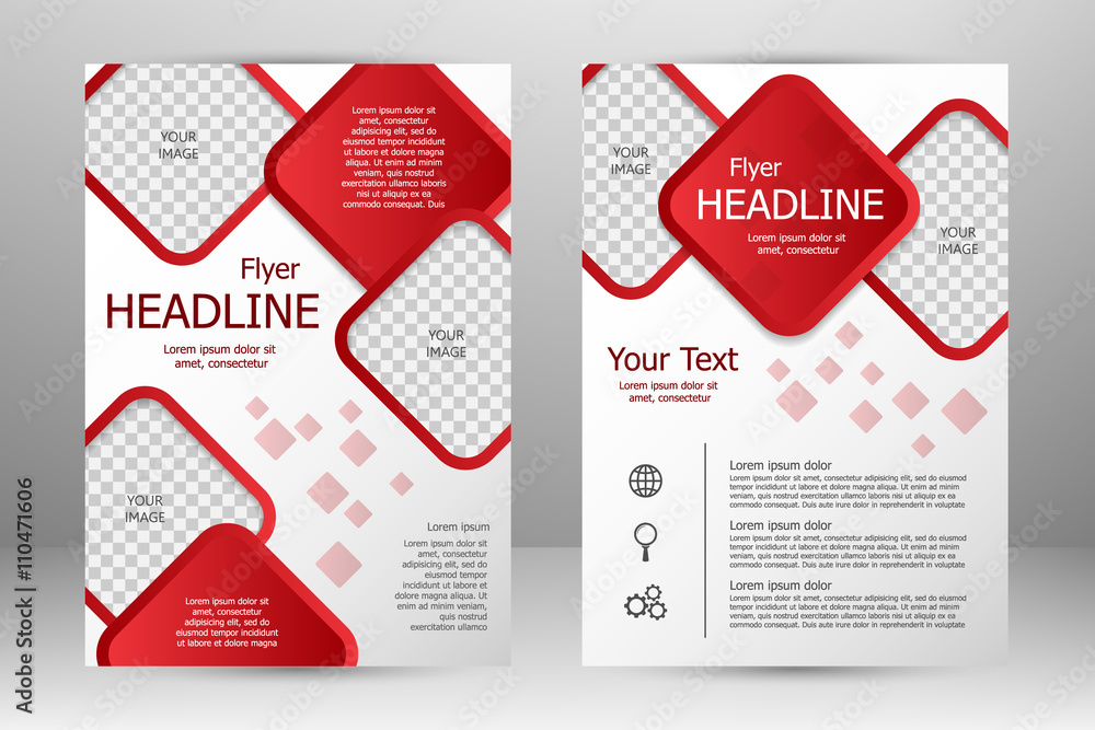 Vector flyer template design Stock Vector | Adobe Stock