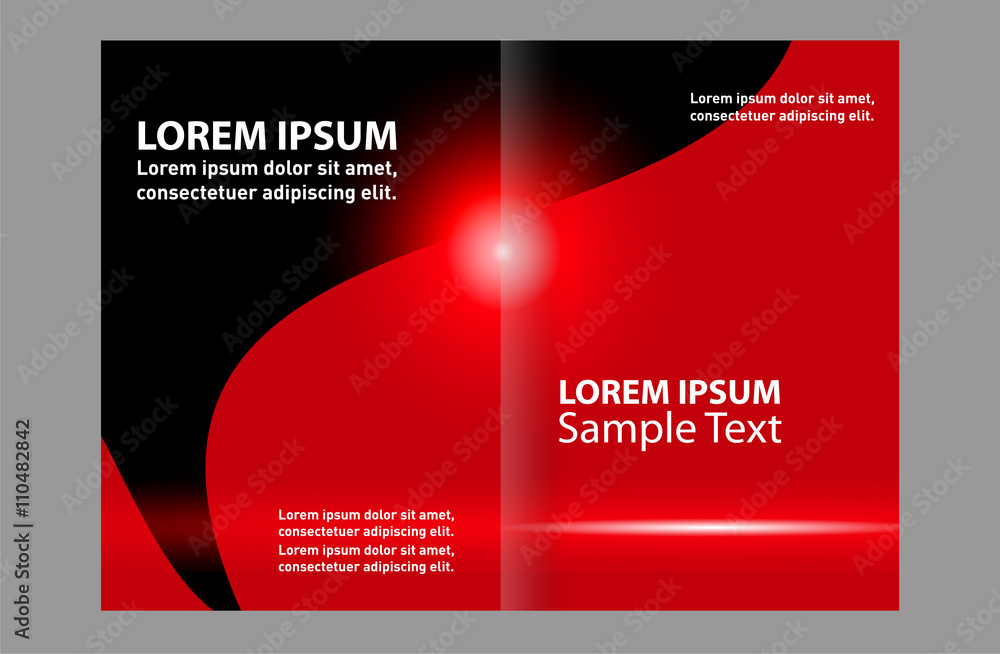 Vector empty brochure template design elements Stock Vector | Adobe Stock