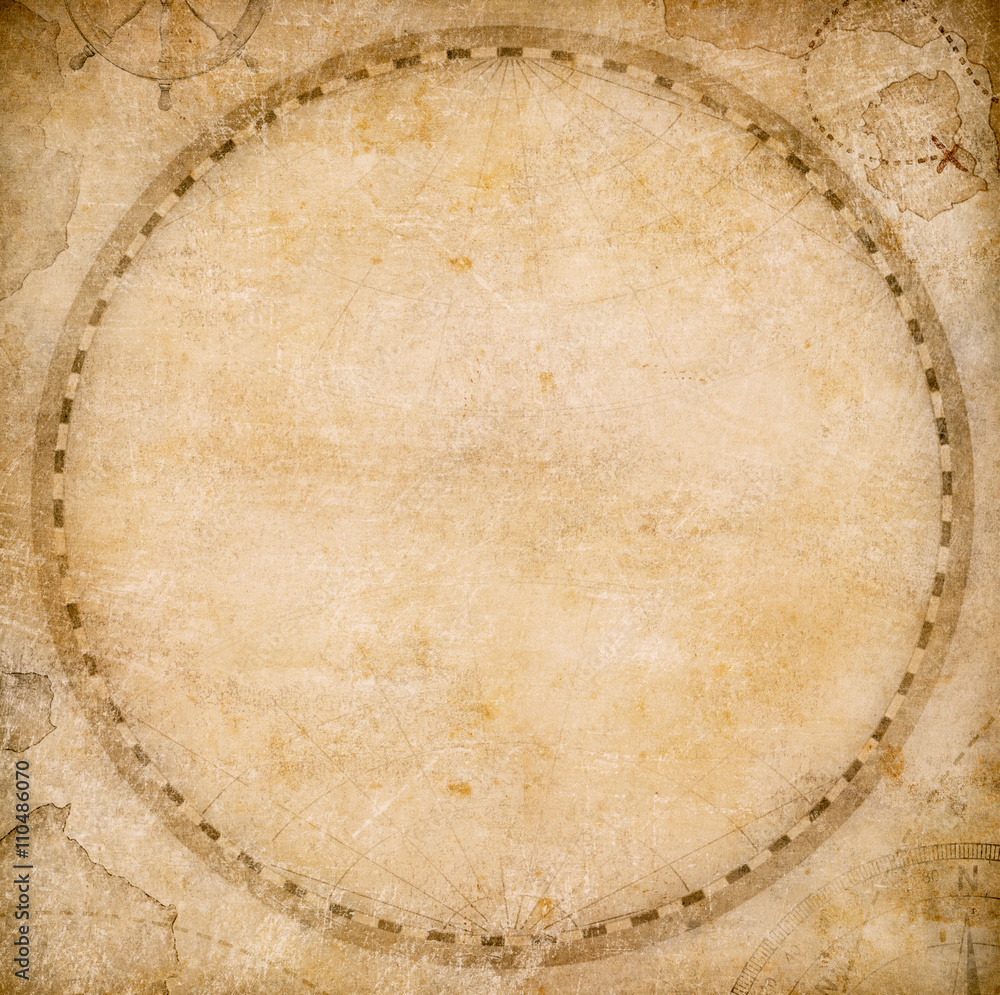 old round world map or atlas vintage background stylization Stock ...