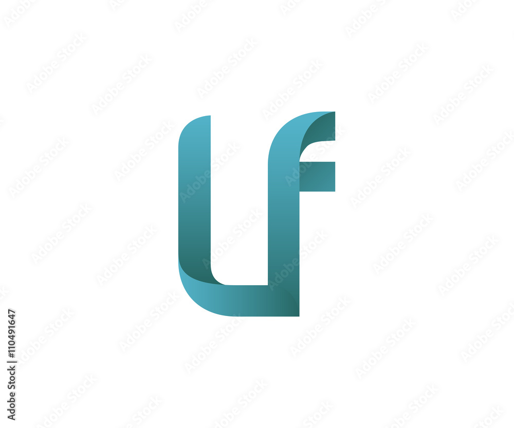 Colorful Letter L F Logo Stock Vector | Adobe Stock