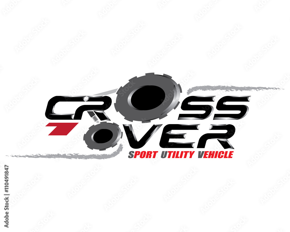 Crossover concept for logo design vector Stock Vector | Adobe Stock