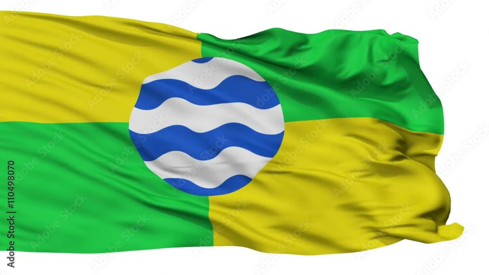 Nairobi Capital City Flag of Kenya, Isolated Realistic 3D Animation ...