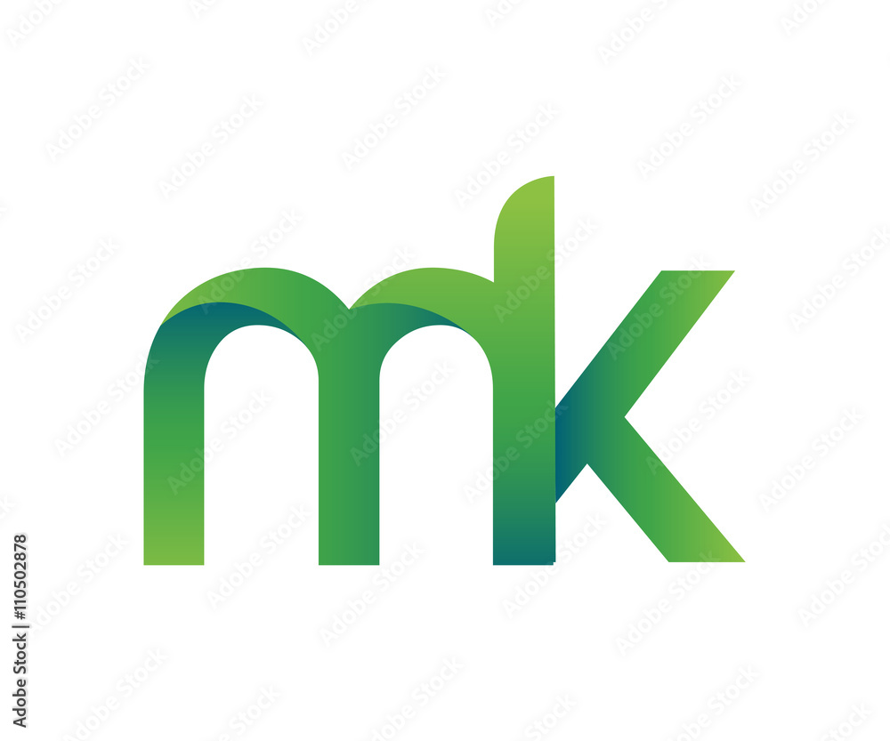 Colorful Letter M K Logo Stock Vector | Adobe Stock