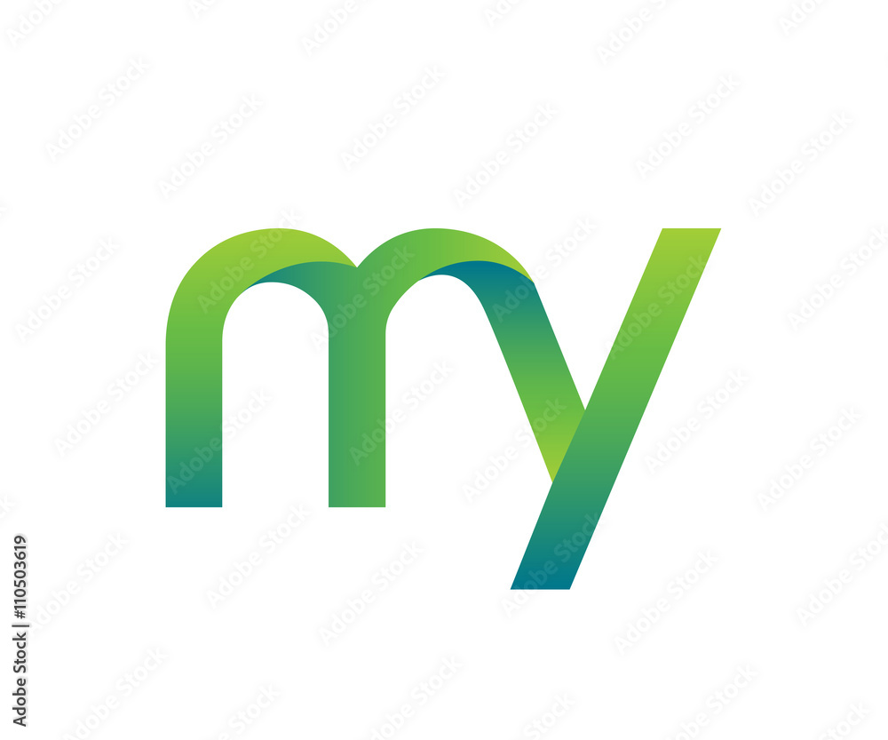 Colorful Letter M Y Logo Stock Vector | Adobe Stock