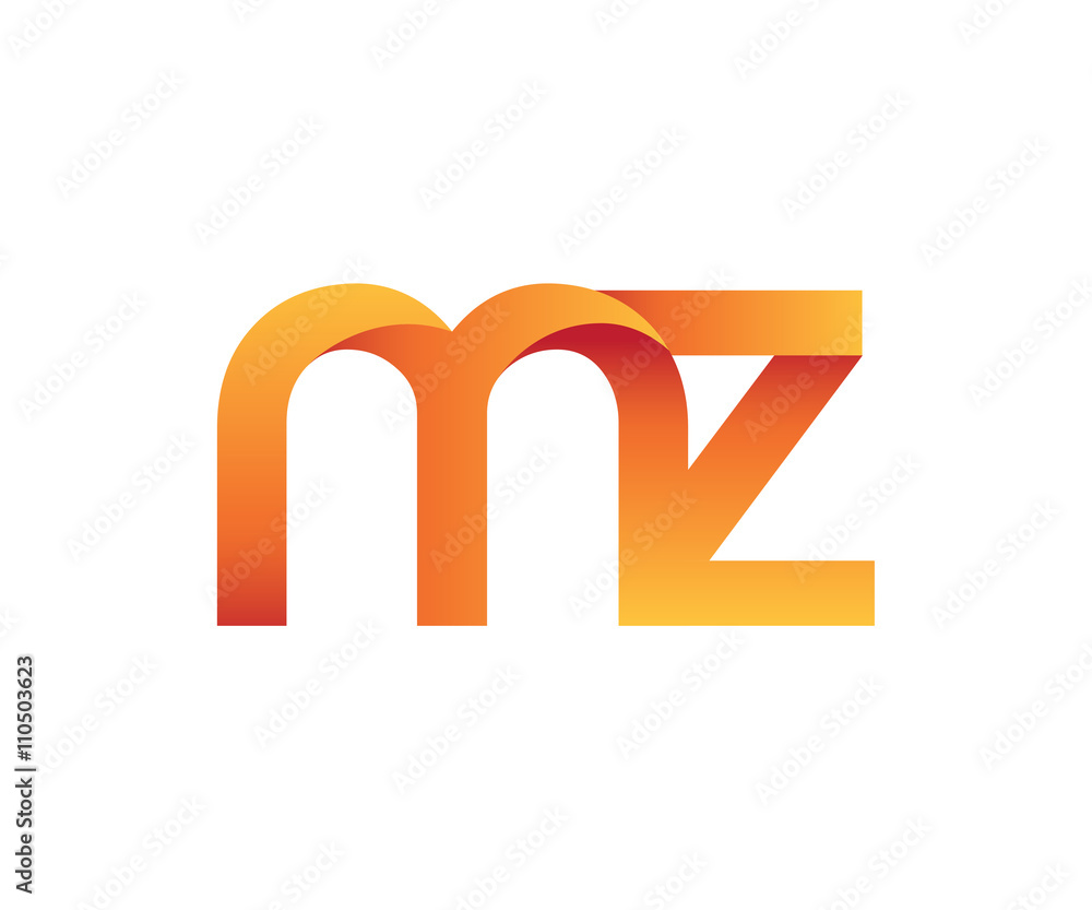 Colorful Letter M Z Logo Stock Vector | Adobe Stock