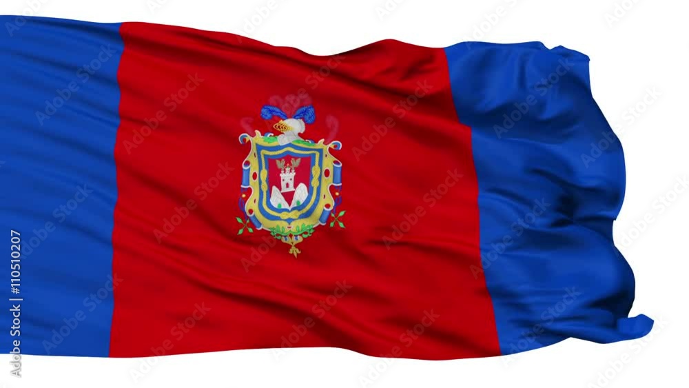 Quito Capital City Flag of Ecuador, Isolated Realistic 3D Animation ...