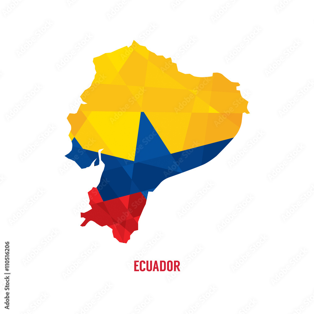 Map Of Ecuador Vector Illustration. Stock Vector | Adobe Stock
