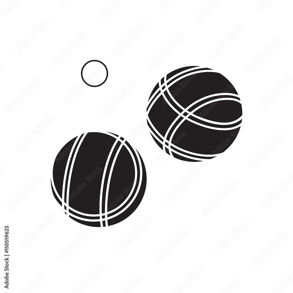 Bocce Balls Icon - Vector Stock Vector | Adobe Stock