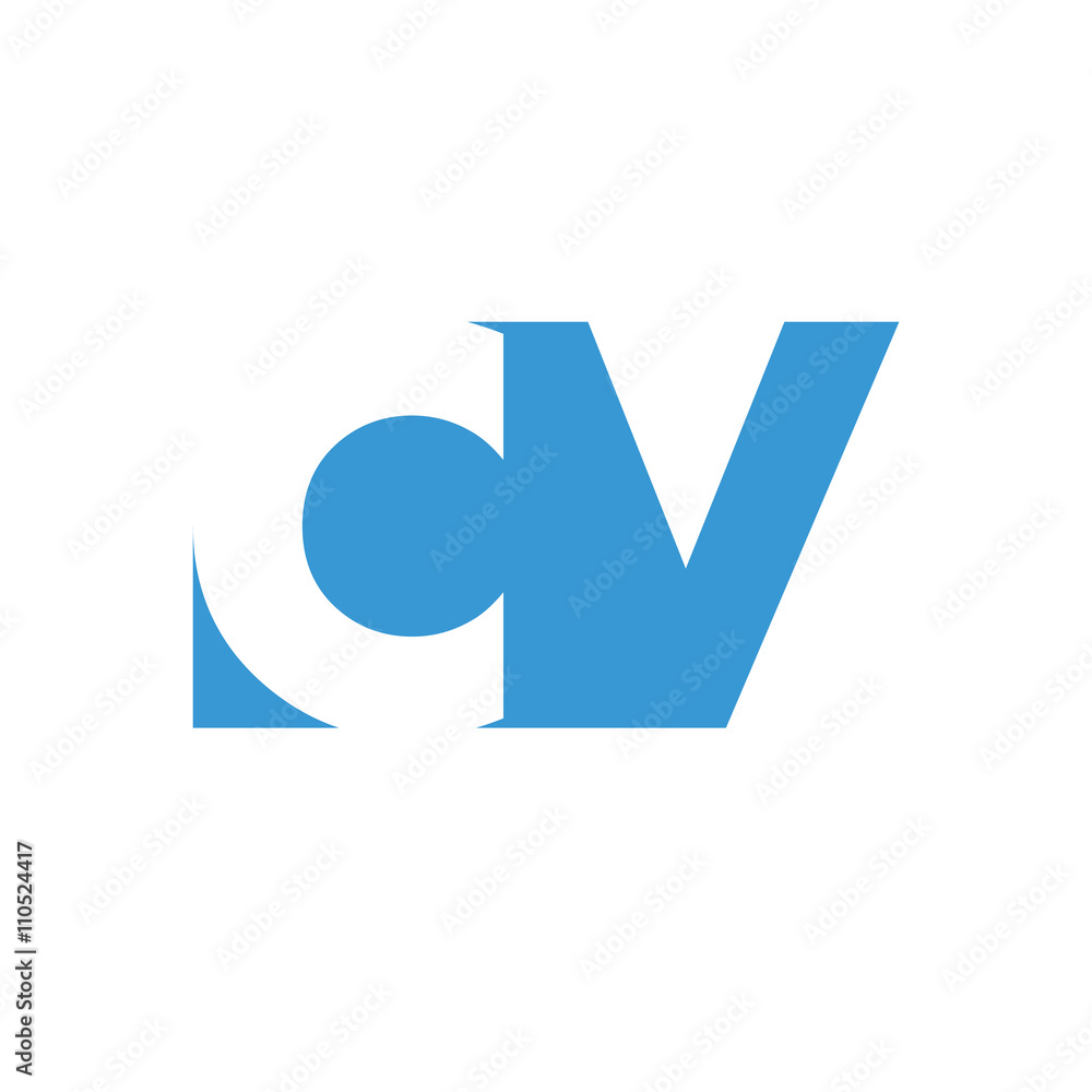 CV Logo | Vector Graphic Branding Letter Element | jpg, eps, path, web ...