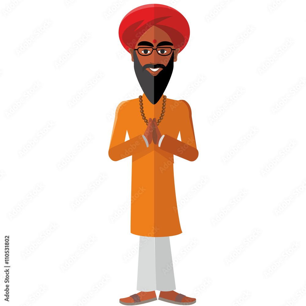 indian man Stock Vector | Adobe Stock