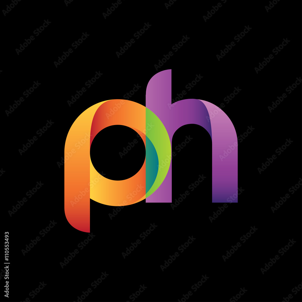 Modern Colorful Letter P H Logo Stock Vector | Adobe Stock