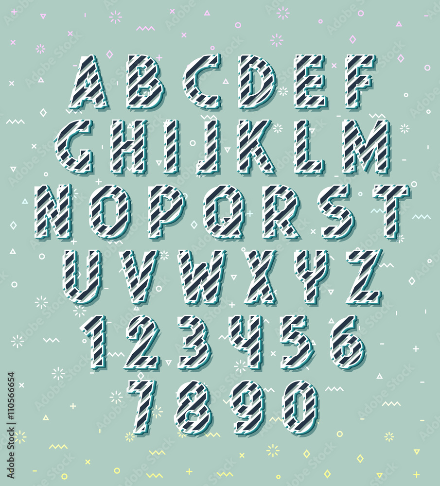 letters 3d. Set letters. Font volume. Set of letters and numbers. Font ...