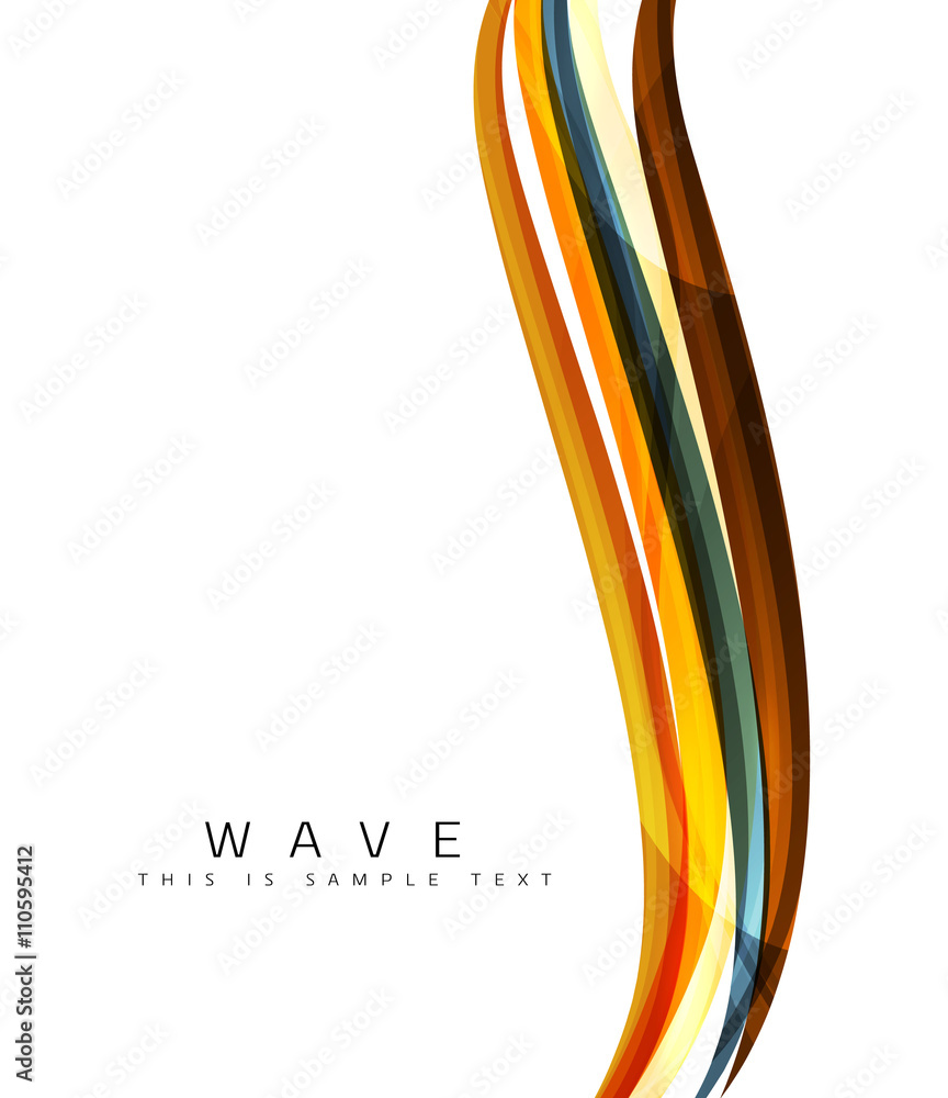 Smooth wave line abstract background Stock Vector | Adobe Stock