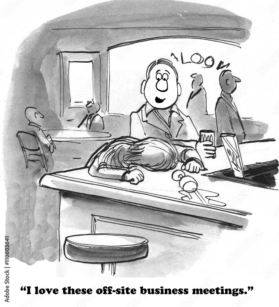 Funny Office Meeting Cartoon