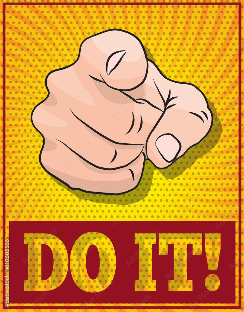 Pinup style you finger uncle sam i want you message Stock Vector ...