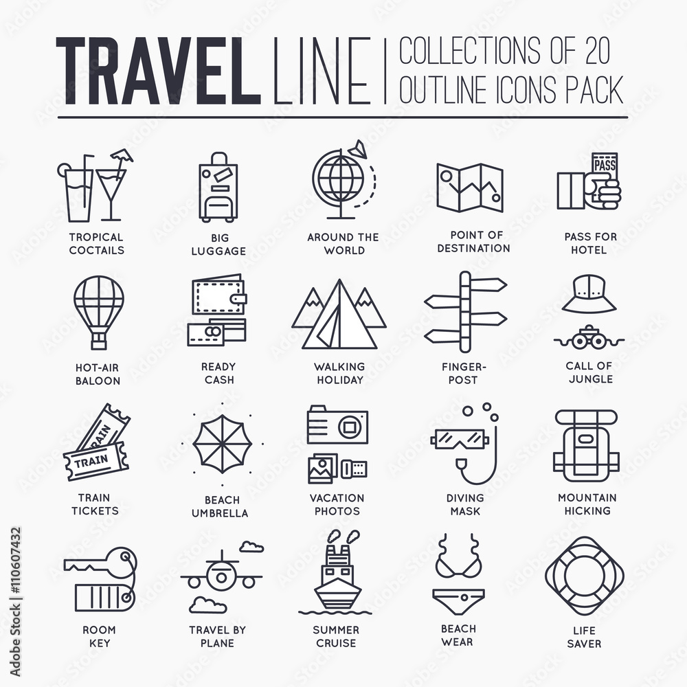 Infographic Icons Travel
