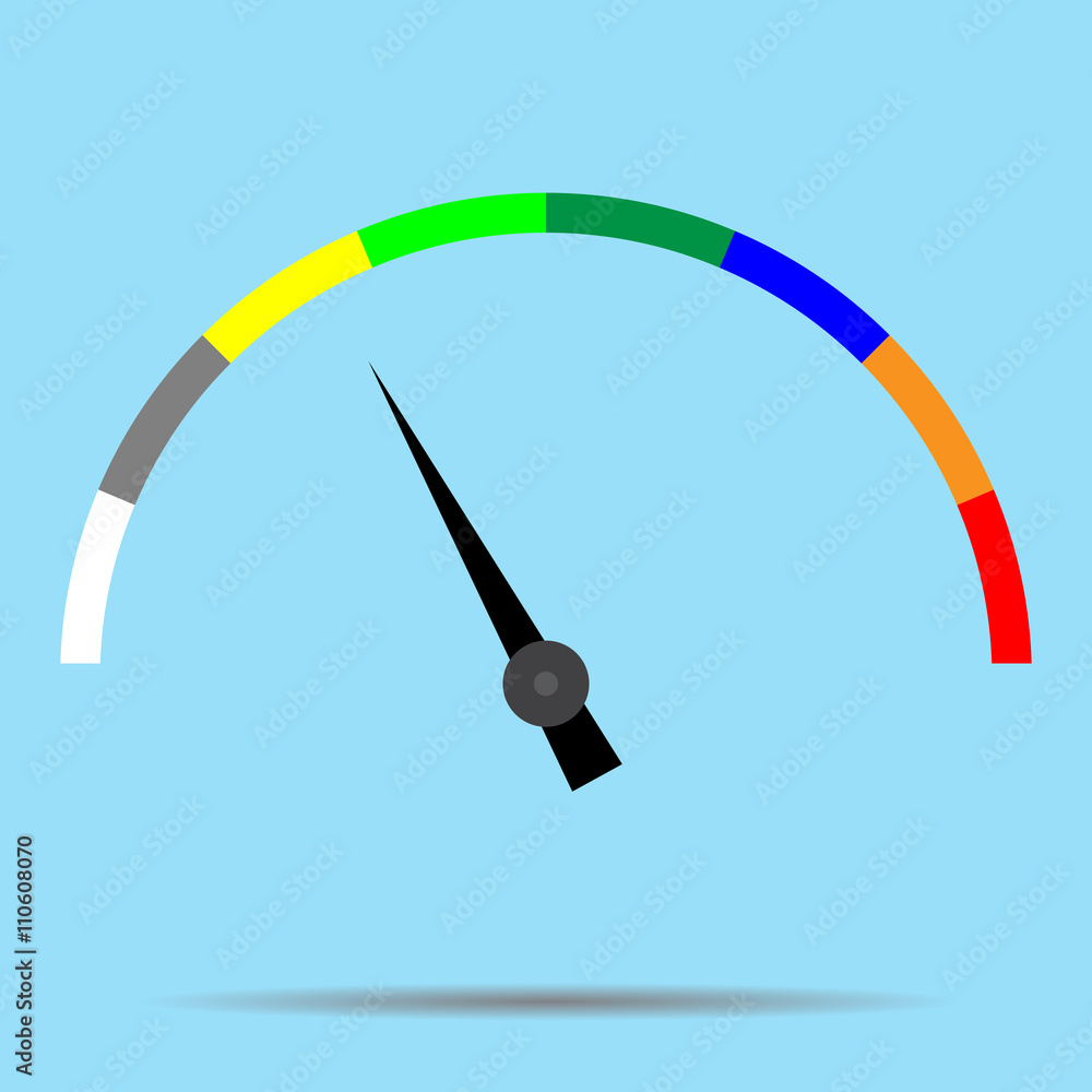 Indicator color spectrum barometer full vector Stock Vector | Adobe Stock